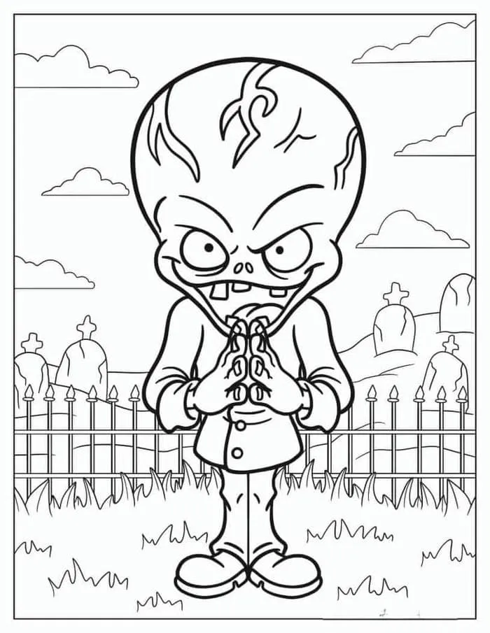 Tranh Tô Màu Zombie: Bộ Sưu Tập Hơn 200 Mẫu Cho Bé Yêu