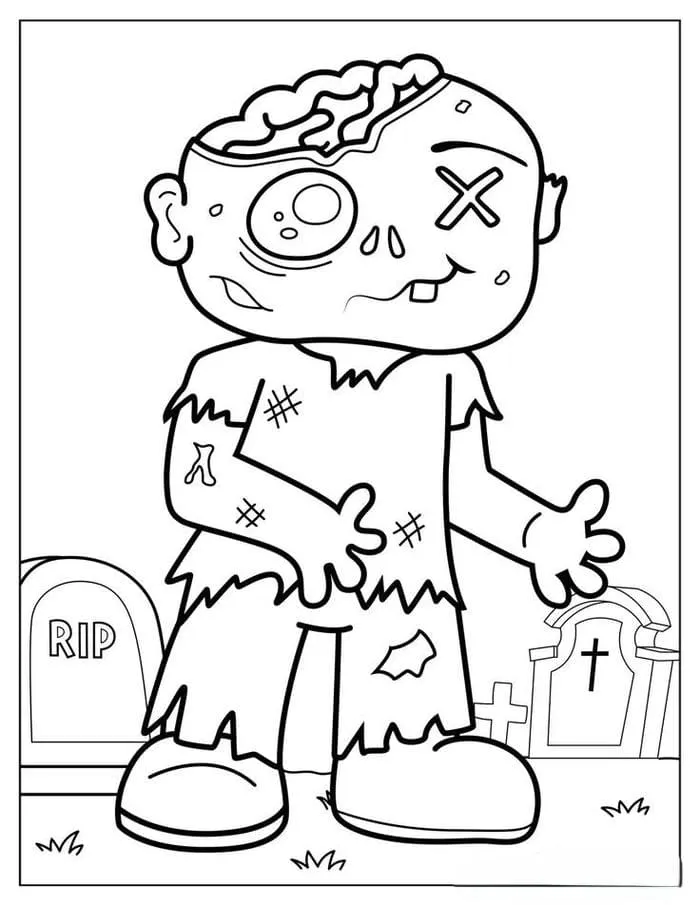 Tranh Tô Màu Zombie: Bộ Sưu Tập Hơn 200 Mẫu Cho Bé Yêu