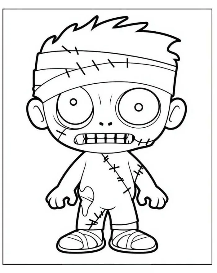 Tranh Tô Màu Zombie: Bộ Sưu Tập Hơn 200 Mẫu Cho Bé Yêu